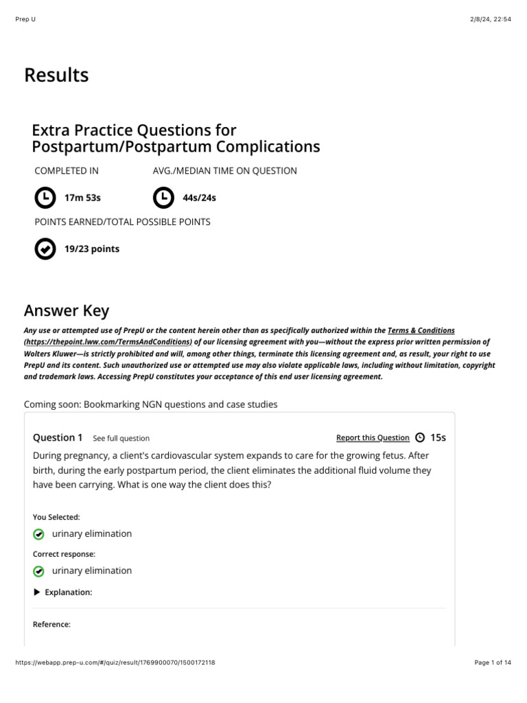 Extra Practice Questions - PostPartum Prep U | PDF | Breastfeeding ...