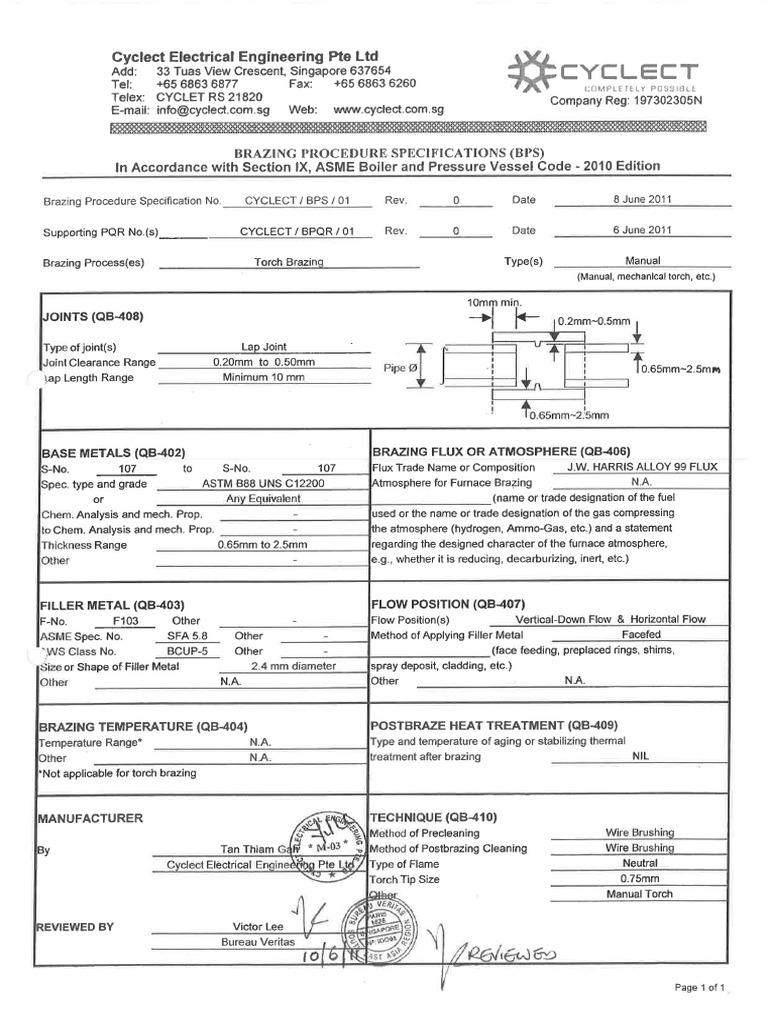 Brazing Procedure | PDF