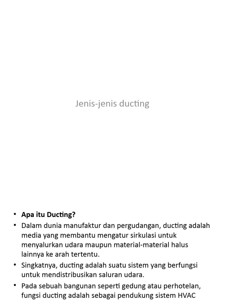 Jenis dan Komponen Ducting HVAC | PDF | Griya & Taman