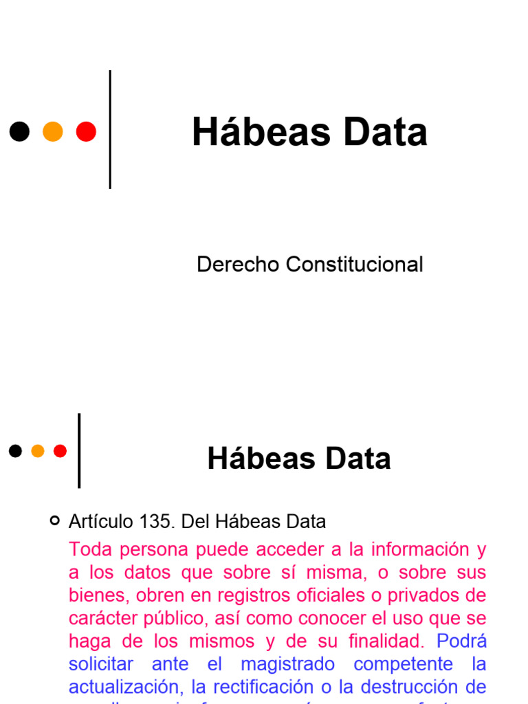 Hábeas Data | PDF | Caso de ley | Gobierno