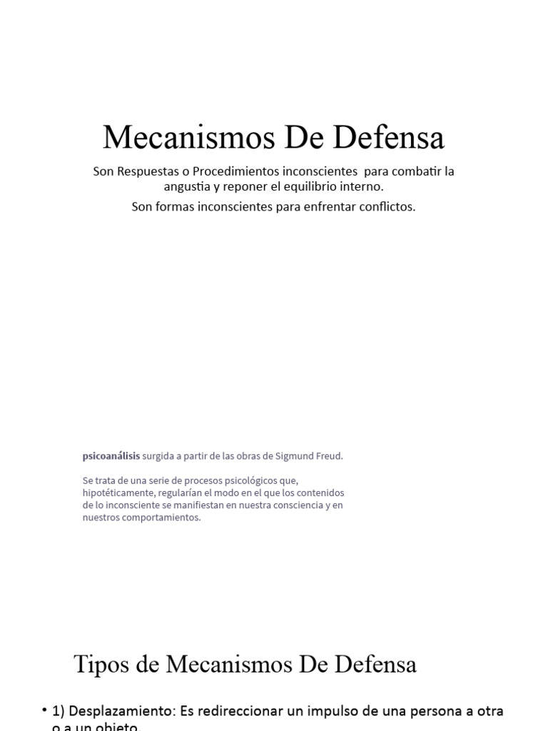 Mecanismos de Defensa | PDF