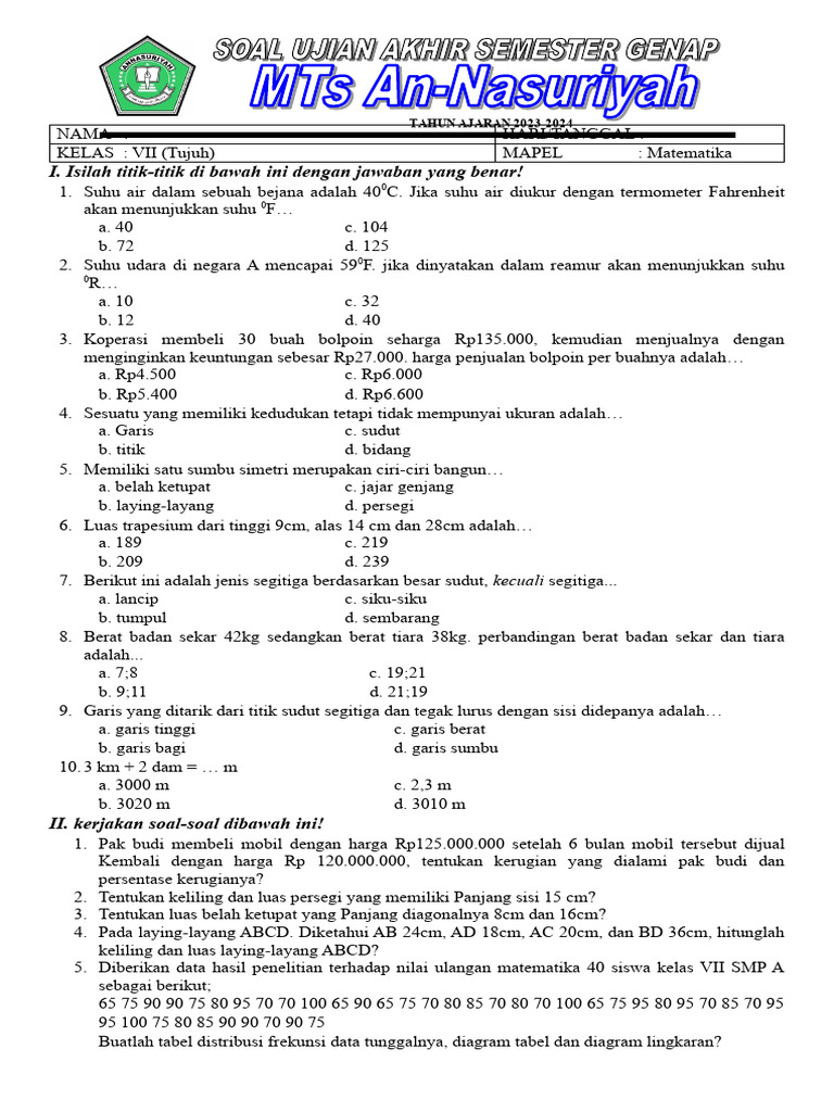 Soal Matematika | PDF