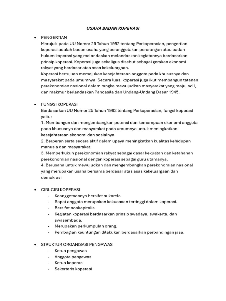 Koperasi - Tanisha Ak1 | PDF | Hukum