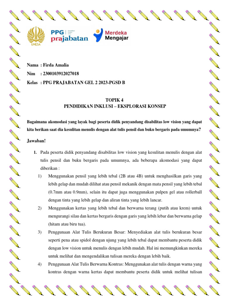 T.4 Eksplorasi Konsep LK Individu-Firda Amalia-2300103912027018 | PDF