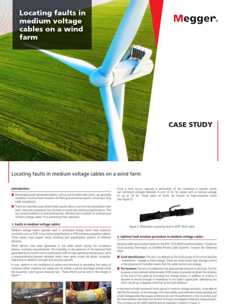 Fault location in MV cable in wind farm | PDF | Electrical Breakdown ...