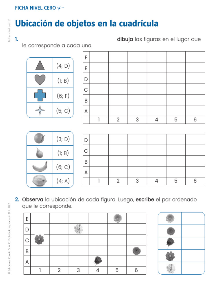 F0 - Ubicación de Objetos en La Cuadrícula | PDF