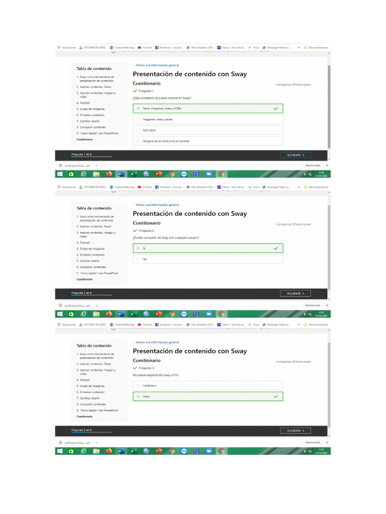Respuestas Presentación de Contenido Con Sway | PDF