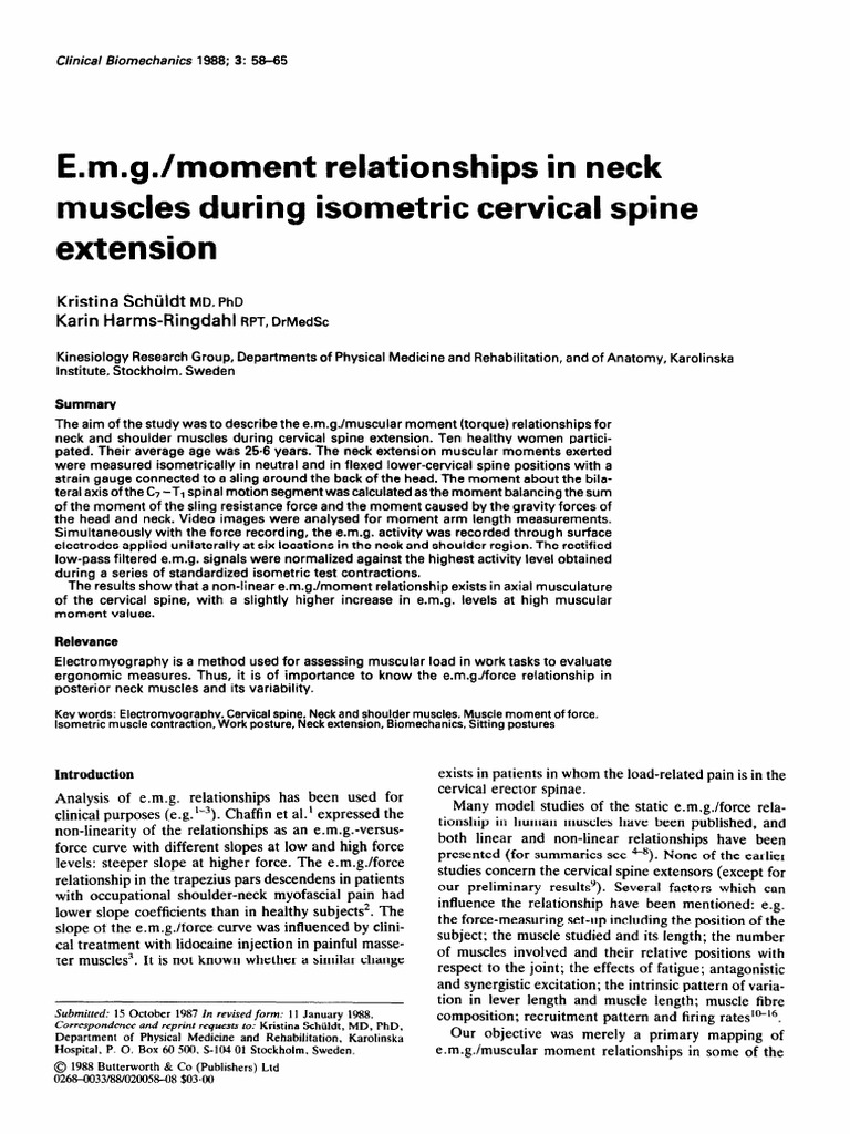 Shoulder Muscles On Isometric Neck Extension (1988) | PDF ...