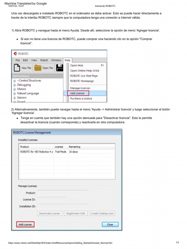 Activating ROBOTC | PDF | Contraseña | Software del sistema