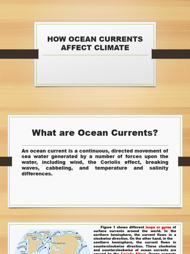 How Ocean Currents Affect Climate | PDF | Oceans | Water
