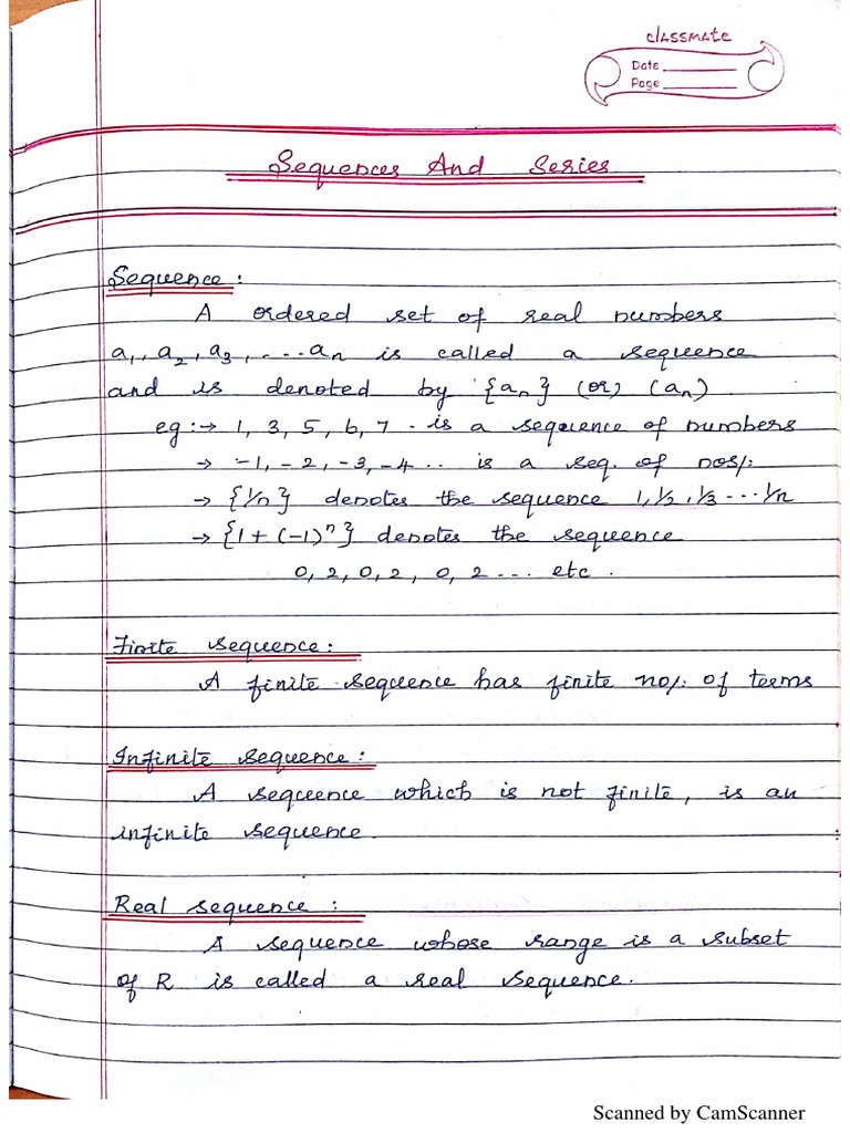 Maths 1 Sequence and Series | PDF