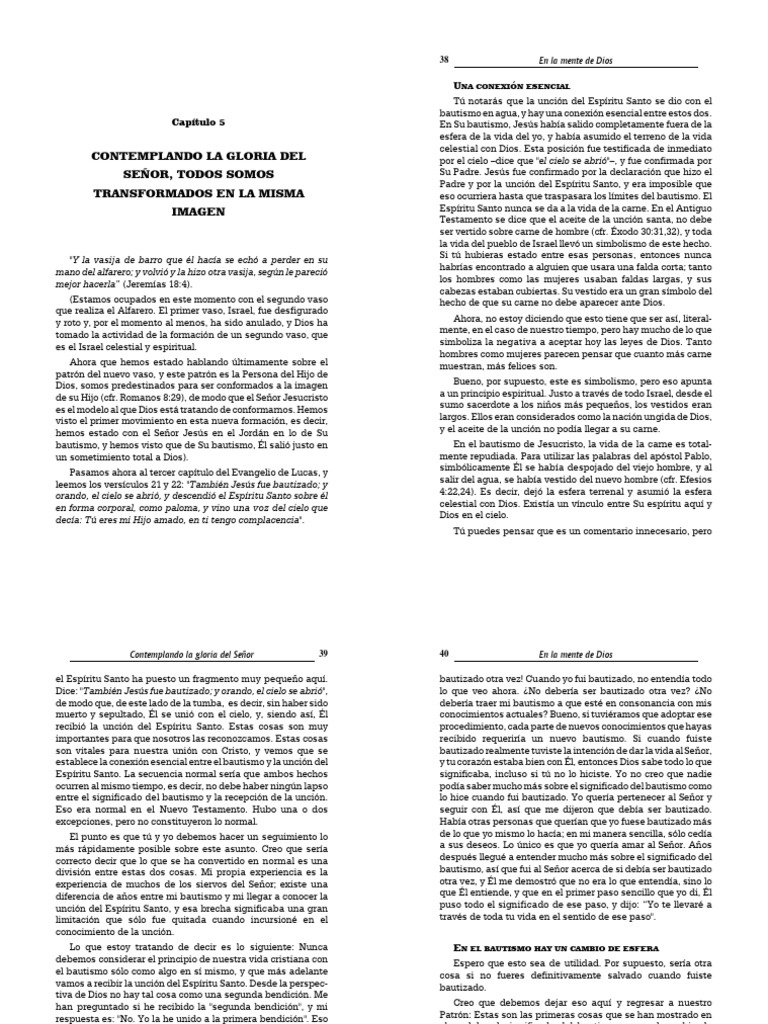 Transformación en la Imagen Divina | PDF | Cristo (título) | Bautismo