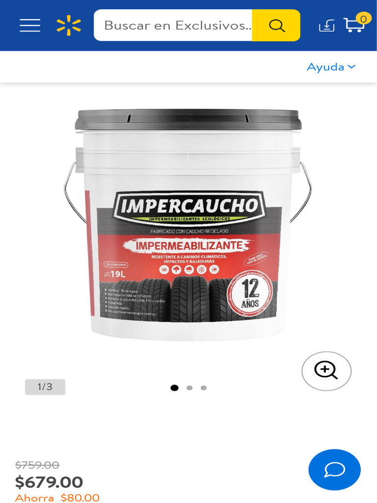 Impermeabilizante Impercaucho 12 Años Blanco 19 L Walmart en Línea | PDF