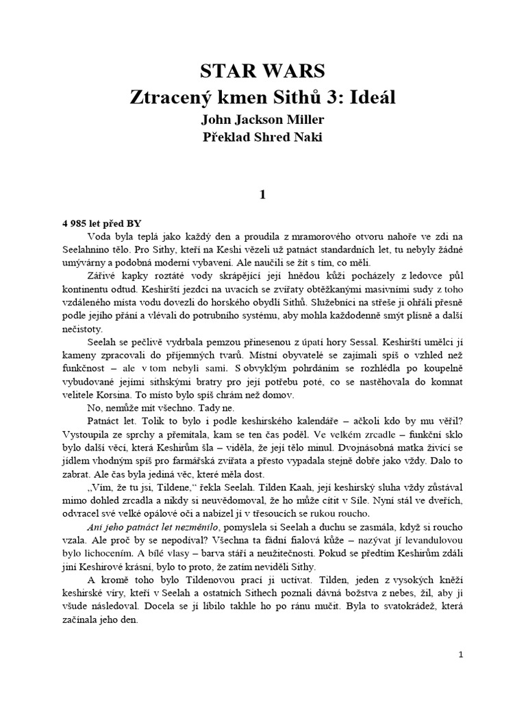 03 Ztracený Kmen Sithů - Ideál 4985 BBY | PDF
