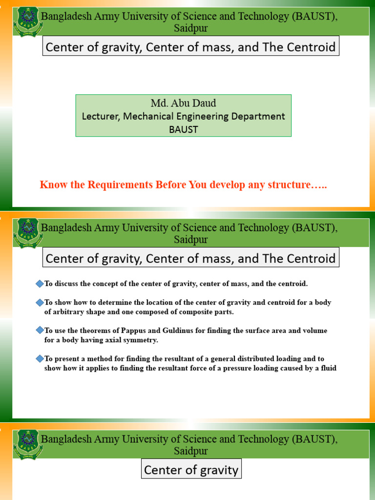 Centroid 1 | PDF | Center Of Mass | Physics