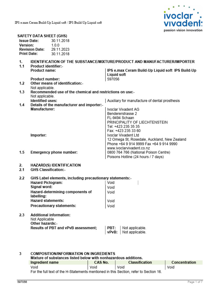 IPS E.max Ceram Build Up Liquid Soft IPS Build Up Liquid Soft | PDF ...