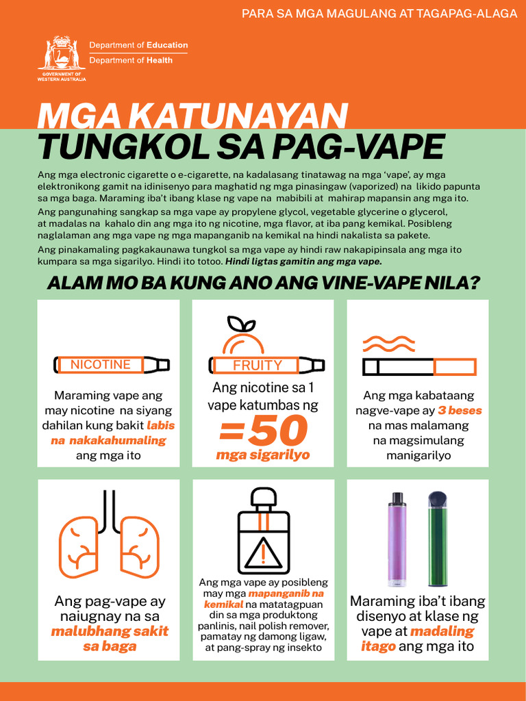 Vaping Resources For Parents Tagalog | PDF