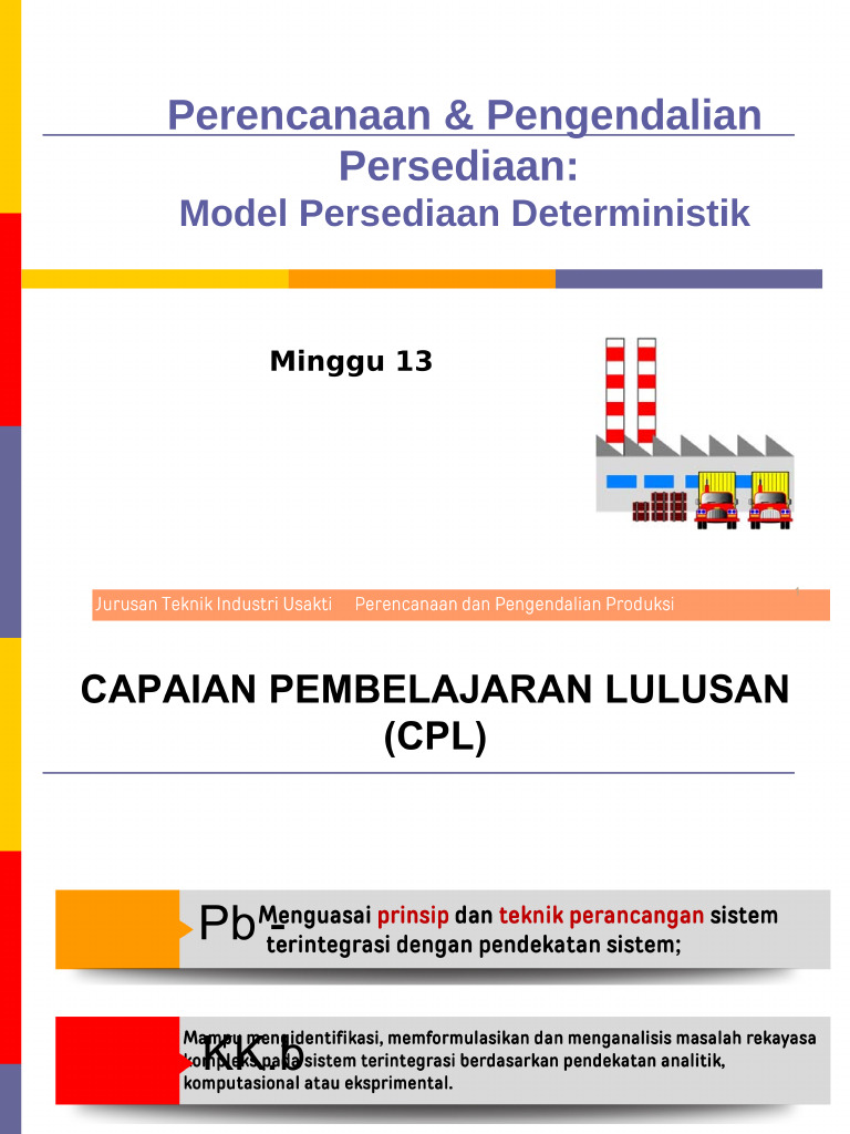 Minggu 13 - Persediaan Deterministik - 05 - 2023-2024.pptx - 20240624 - 063233 - 0000 | PDF
