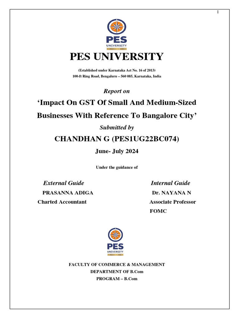 CG Internship Report | PDF | Value Added Tax | Taxes