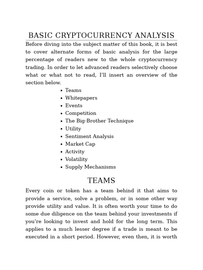 Basic Cryptocurrency Analysis | PDF | Cryptocurrency | Bitcoin