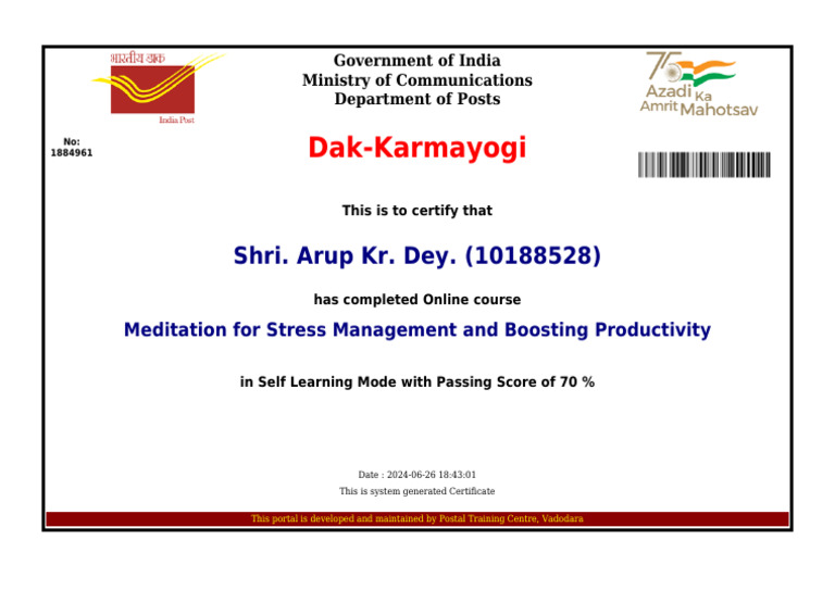 Maditation For Stress Management and Boosting Productivity | PDF