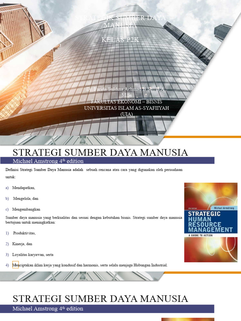 SDM Strategik PPT Kelas P2K Maret-Juni 2024 | PDF | Bisnis | Pengembangan Diri