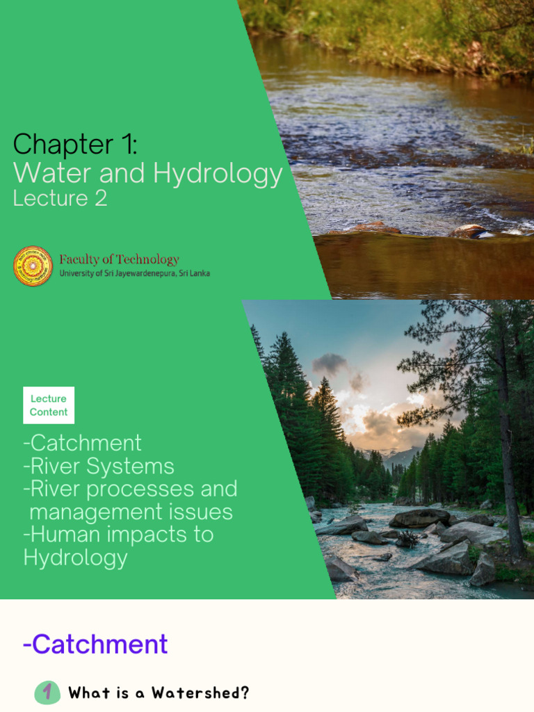 Water and Hydrology | PDF | Drainage Basin | River