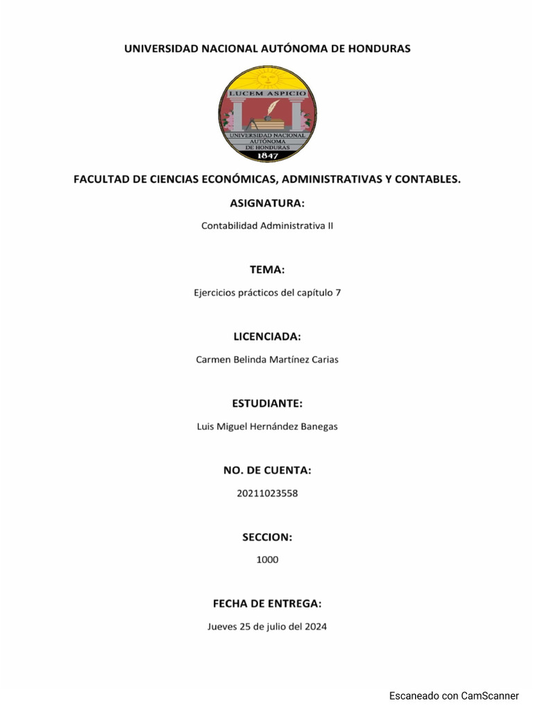 Ejercicios Prácticos Cap. 7 | PDF