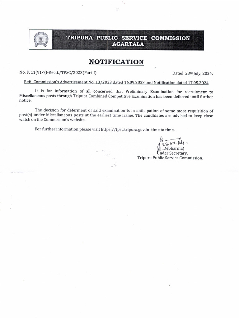 Notification 23072024 0 | PDF