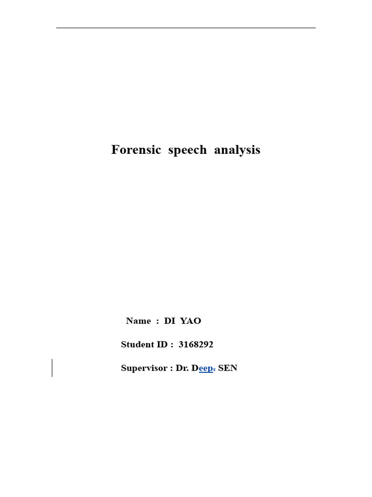 Forensic Speech Analysis | PDF | Telecommunications Engineering ...