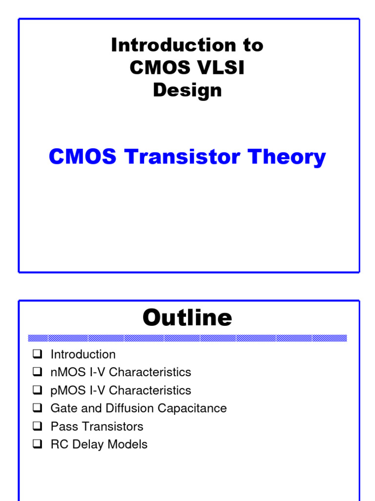 Lecture 2 CMOS Transistor Theory | PDF | Cmos | Mosfet