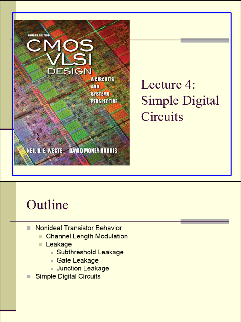 Lecture 4 Simple Digital Circuits | PDF | Cmos | Mosfet