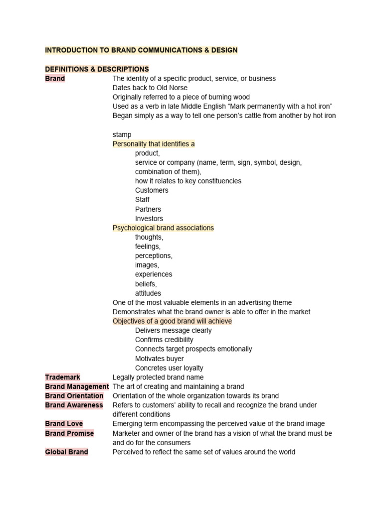 Brand Communications & Design Overview | PDF | Brand | Marketing