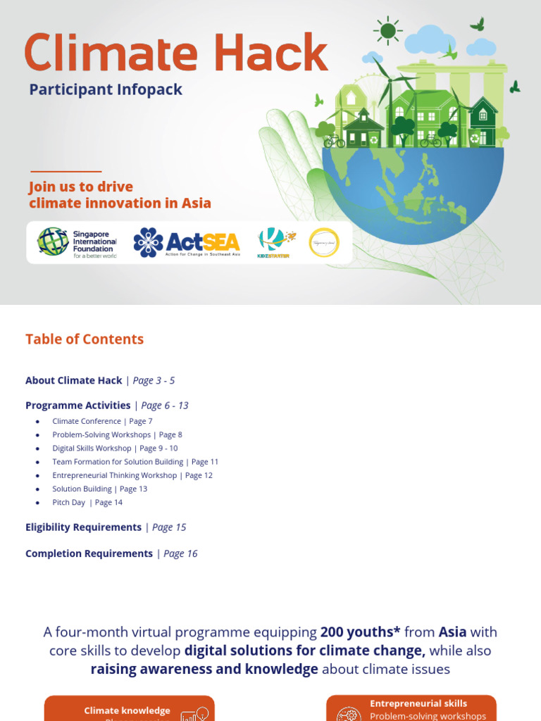 Climate Hack 2024 Participant Infopack | PDF | Artificial Intelligence ...