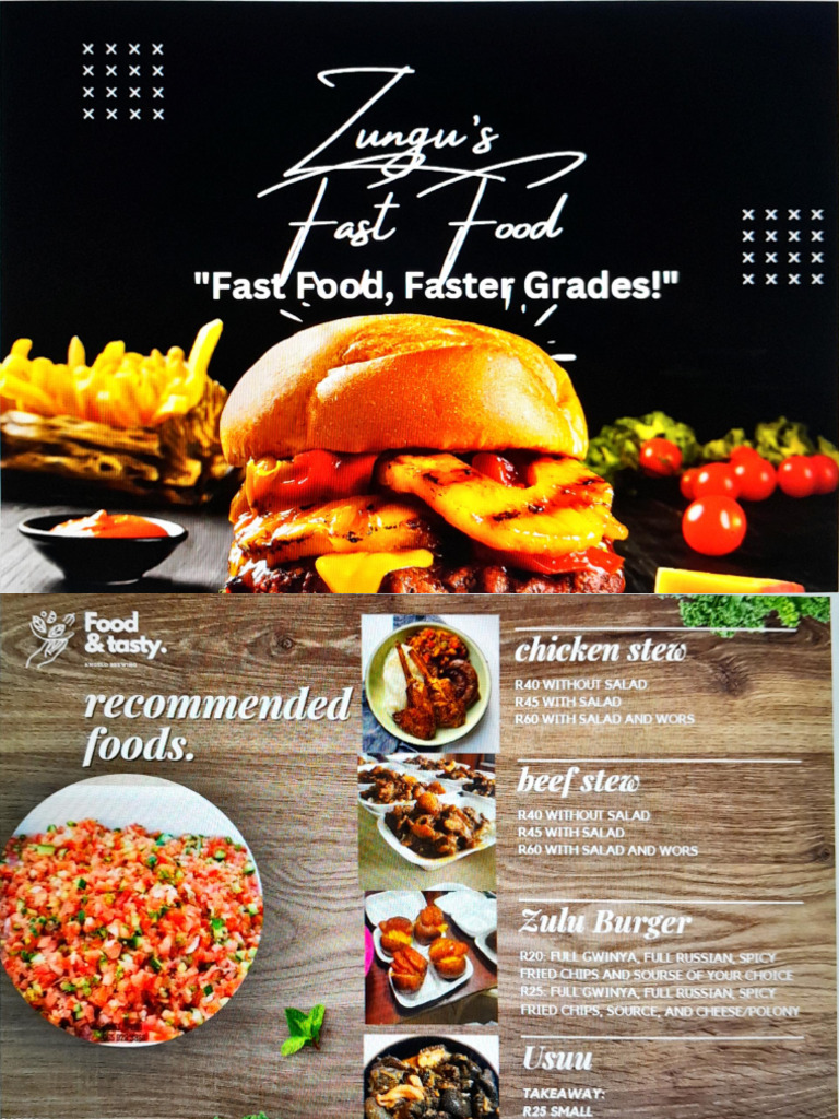 Zungu's Fast food | PDF