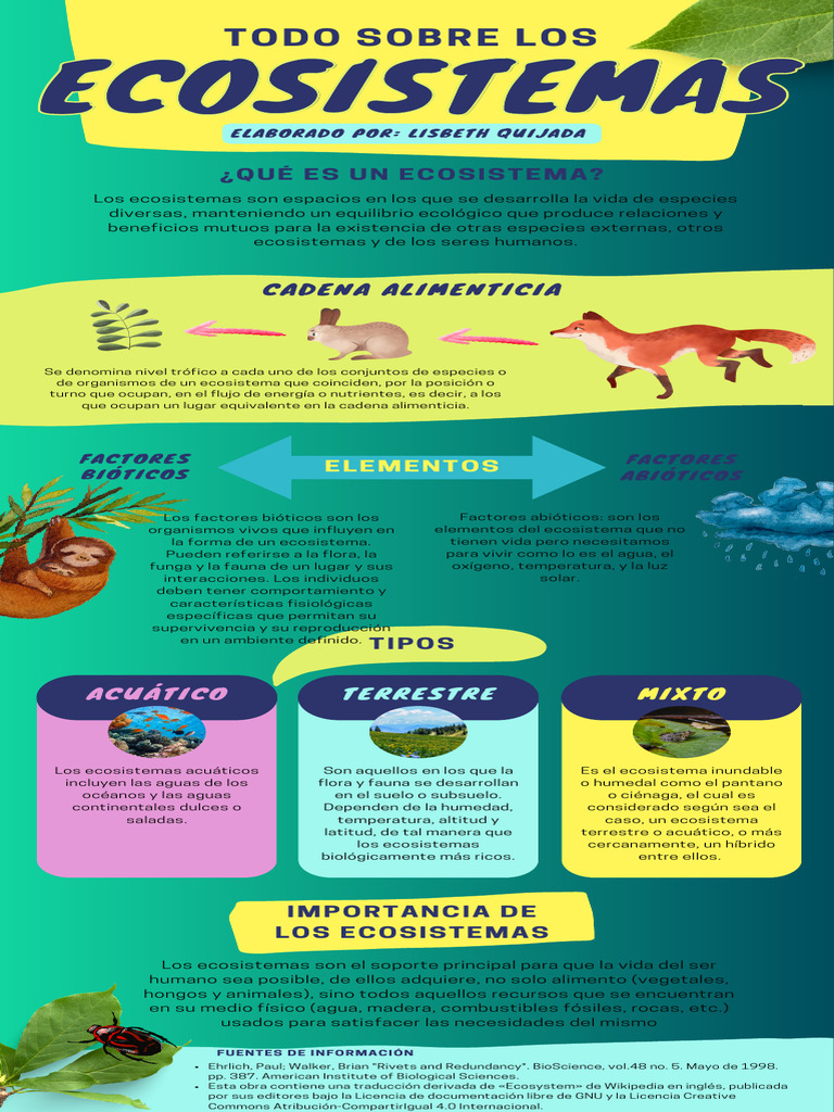 Infografia Ecosistemas Textura de Papel Melon Amarillo | PDF | Ecosistema | Humedal