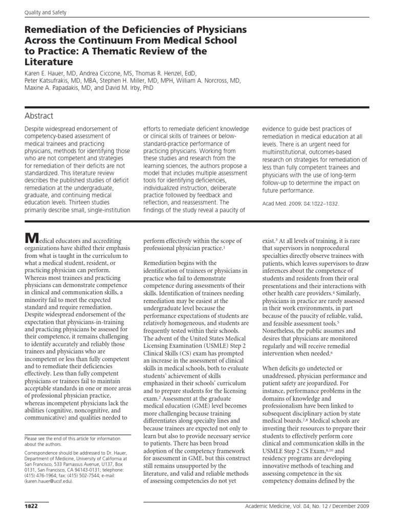 Hauer Deliberate Practice Model | PDF | Learning | Medical Diagnosis