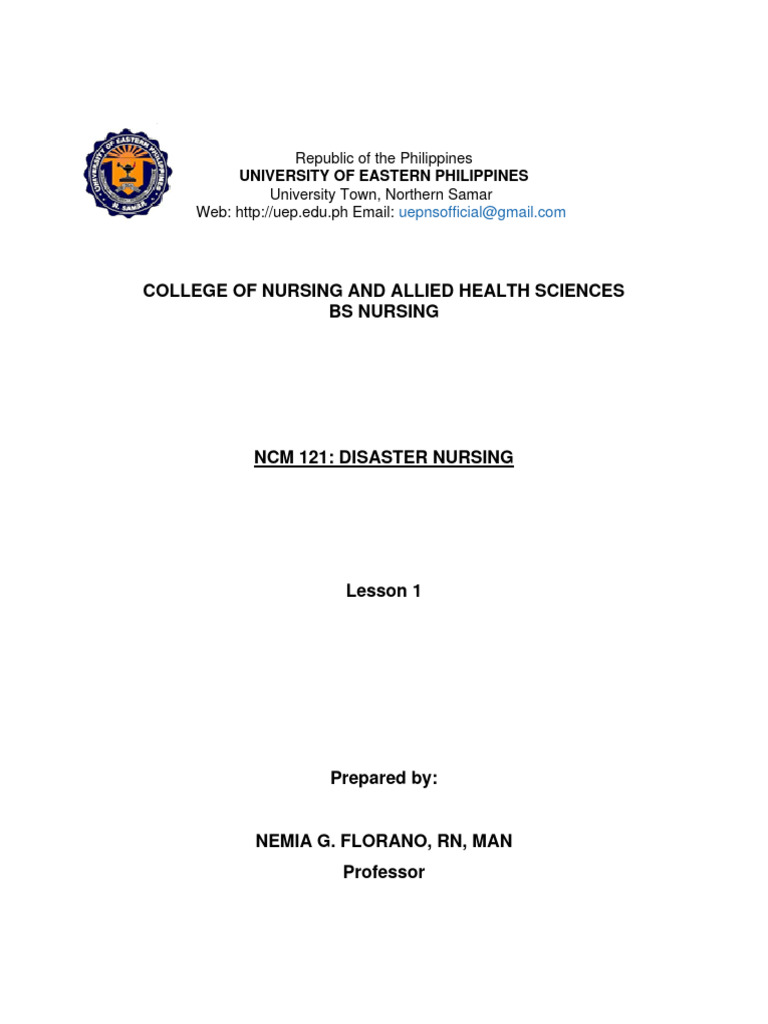 Disaster Module Compiled | PDF | Natural Disasters | Emergency Management