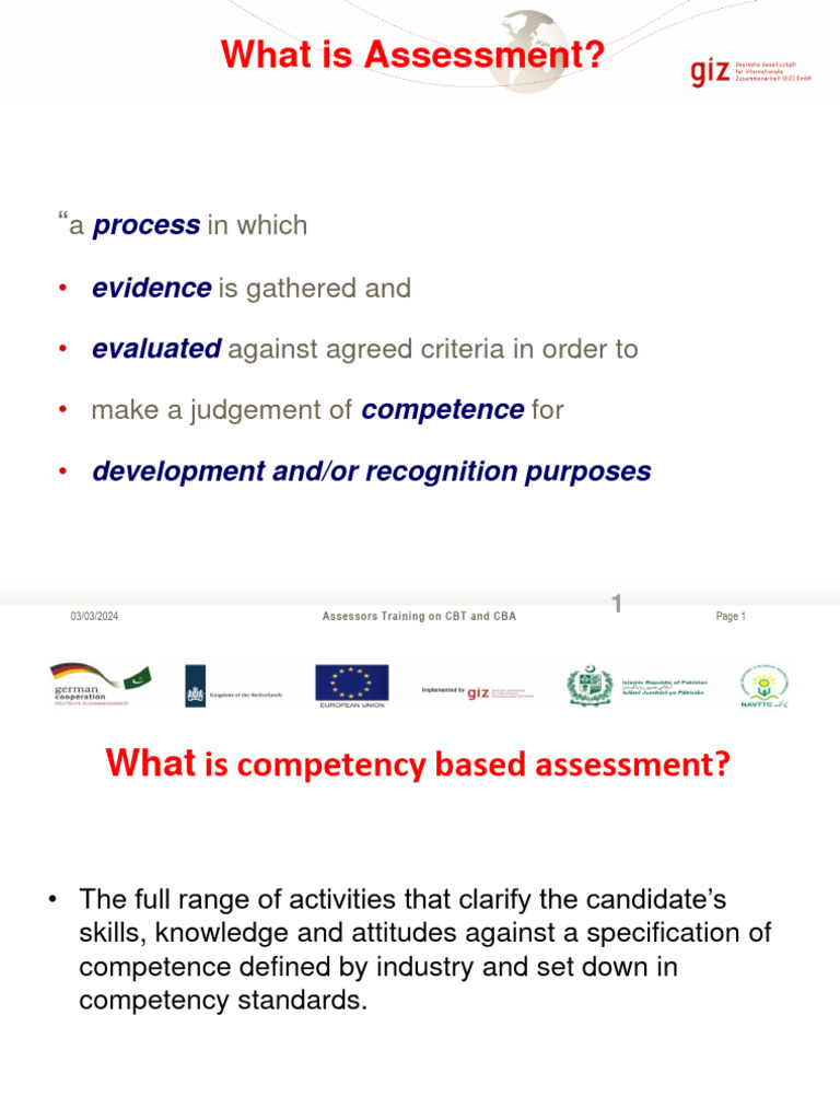 Competency Based Assessment | PDF | Educational Assessment | Cognitive ...