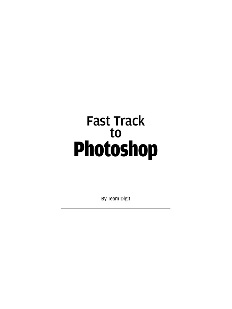 Photoshop Fast Track | PDF | Adobe Photoshop | Image Resolution
