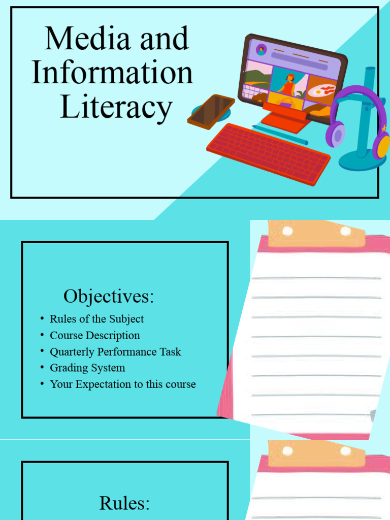 Media Literacy Education Presentation in Colorful Illustrative Style ...