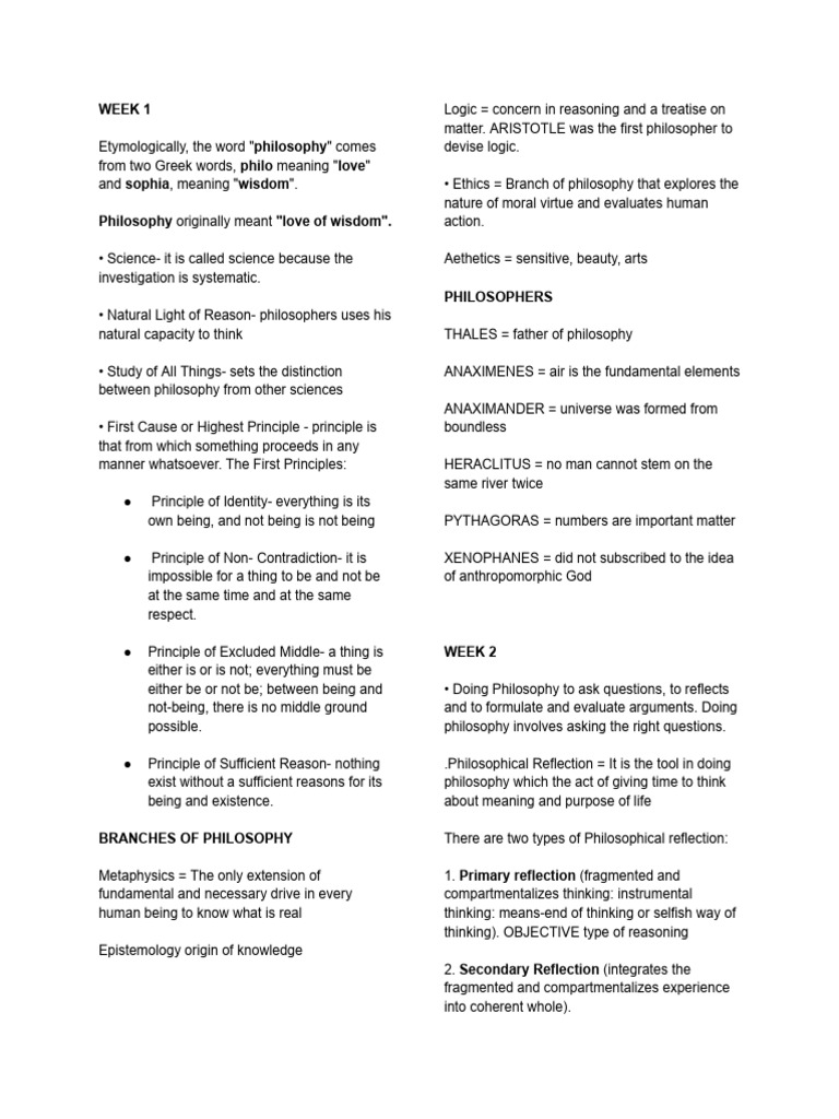 Philo Reviewer | PDF | Truth | Reason