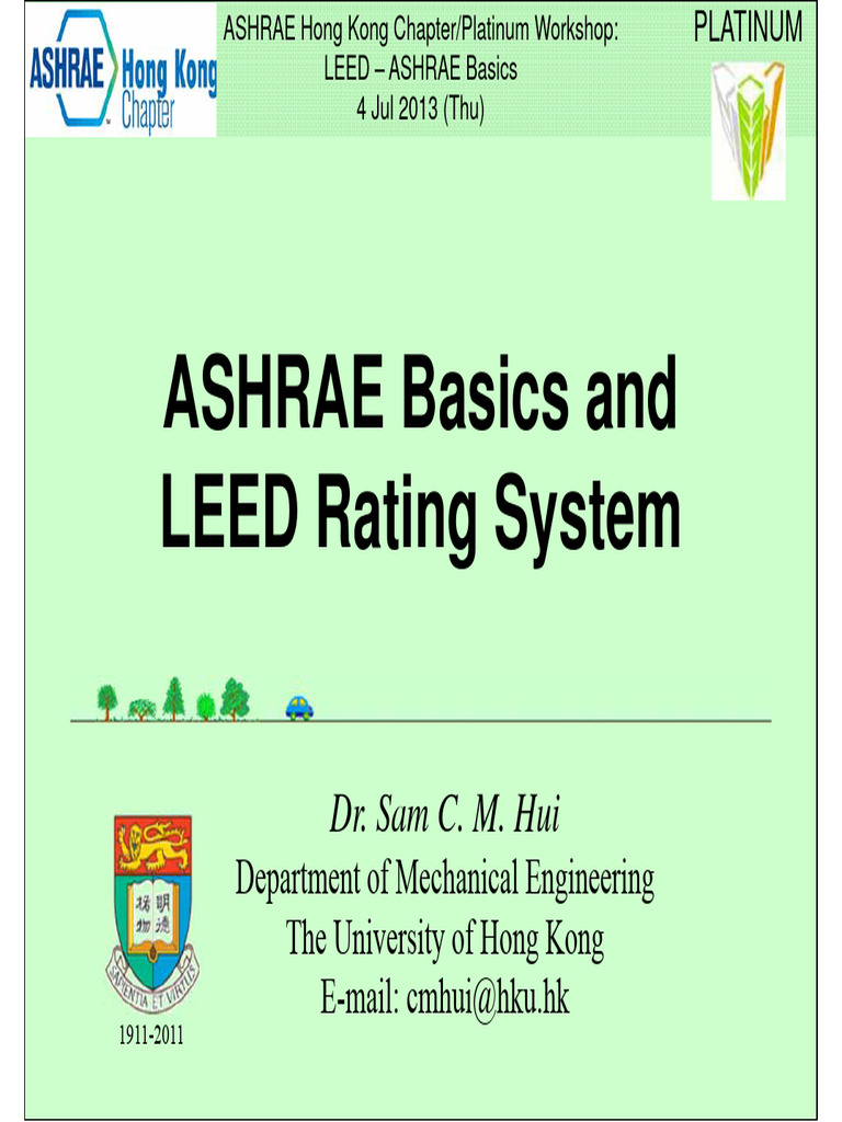 ASHRAE Platinum Workshop | PDF | Ventilation (Architecture) | Building Engineering