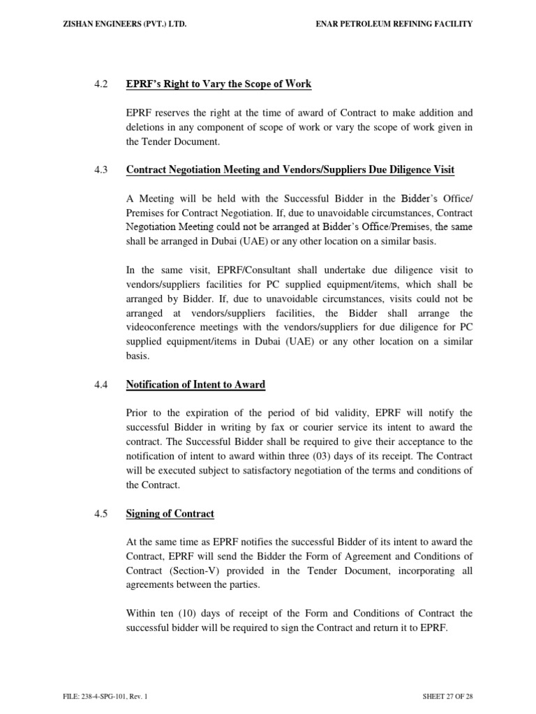 EPRF Contract Award Process Overview | PDF | Law Of Obligations ...
