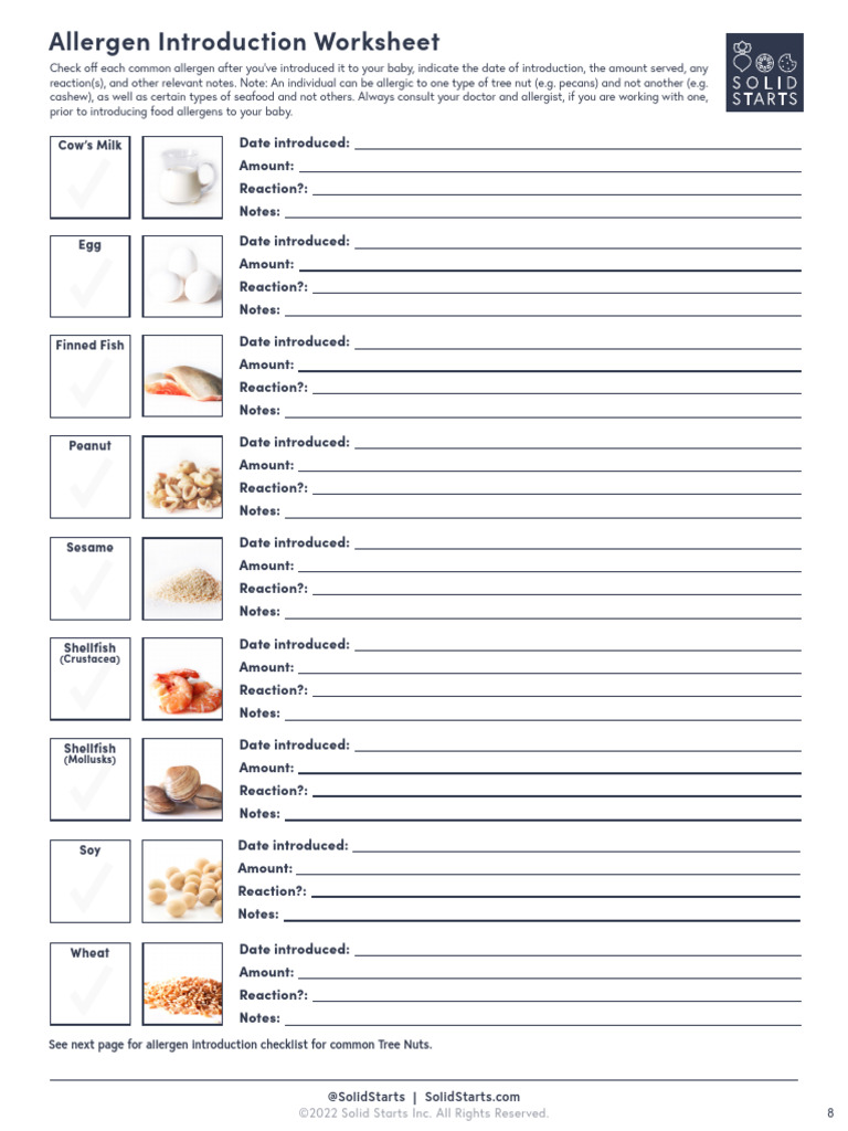 Solid Starts - Introducing Allergens to Babies - Allergen Introduction ...