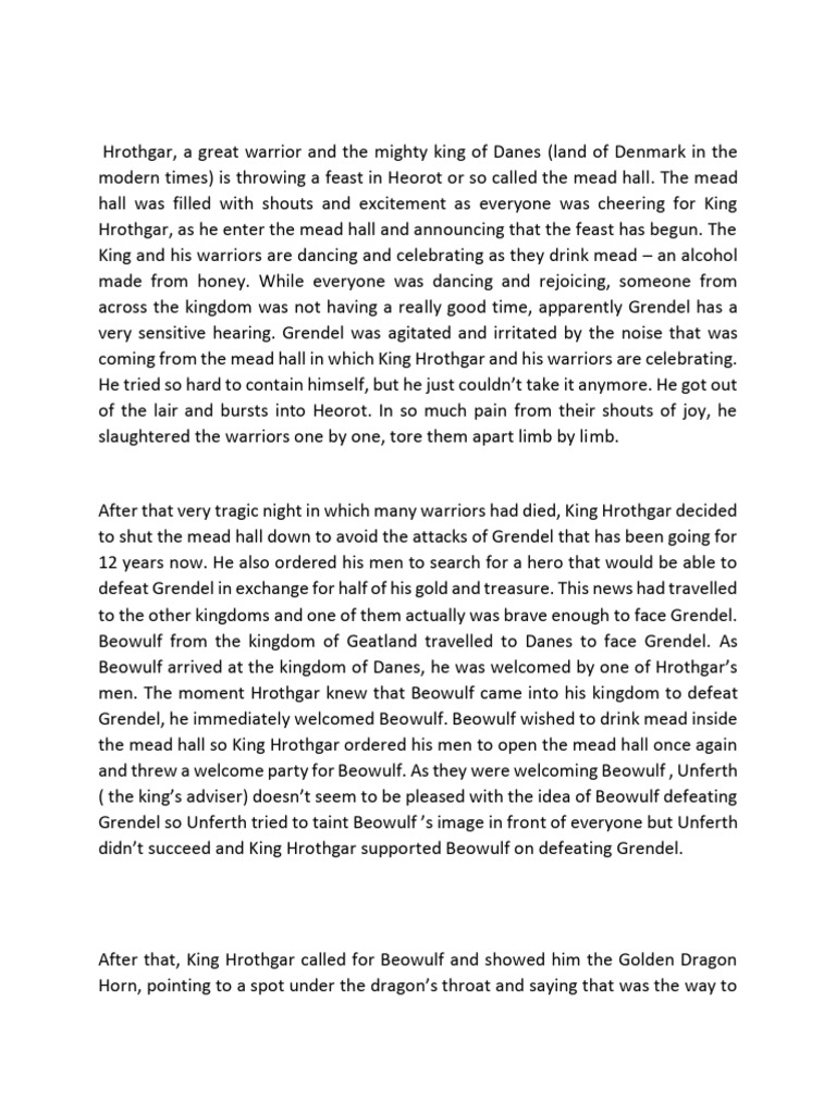Beowulf's Battle Against Grendel | PDF | Beowulf | English Heroic Legends