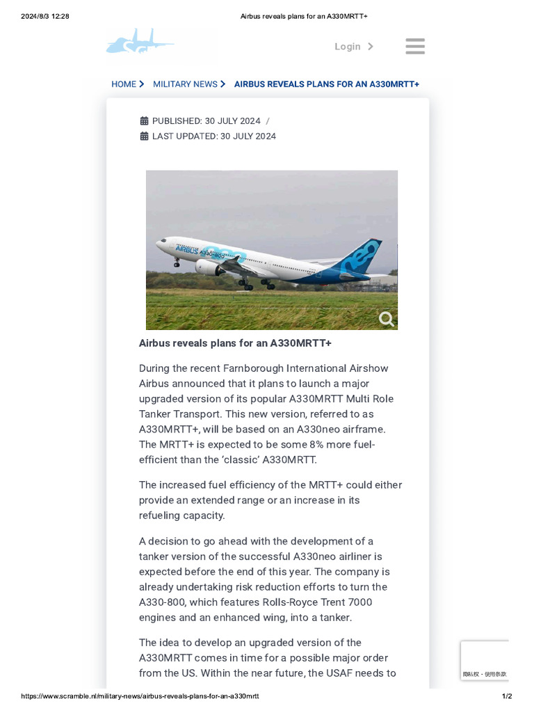 Airbus Reveals Plans For An A330MRTT+ | PDF