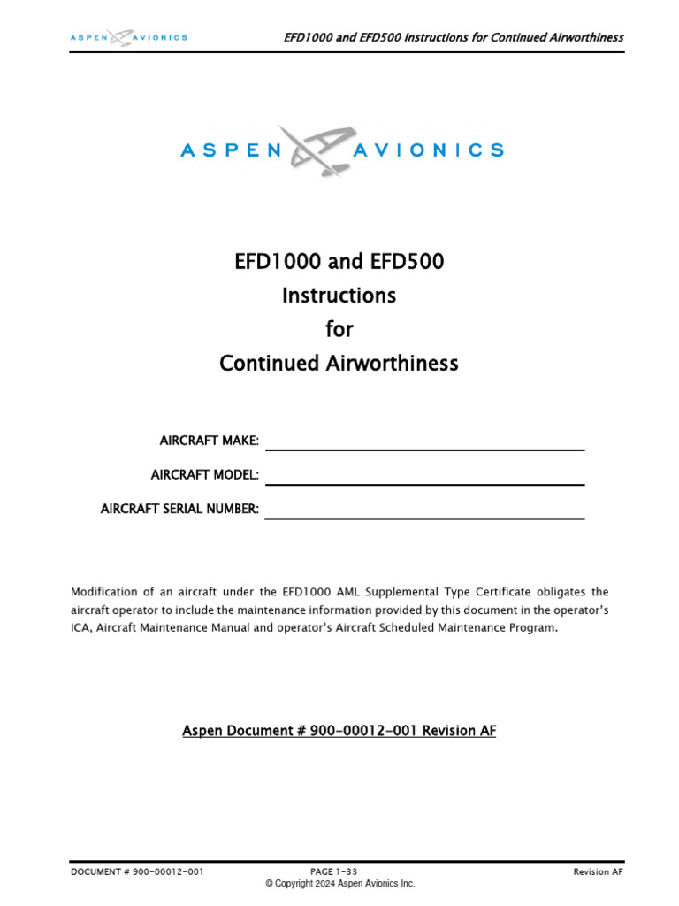 900-00012-001 Af Efd1000-Efd500 Ica | PDF | Wi Fi | Aerospace