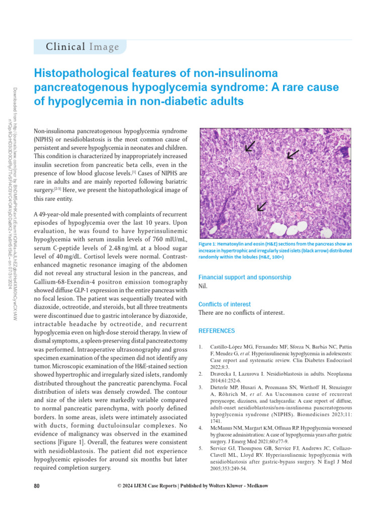 Histopathology of NIPHS in Adults | PDF | Hypoglycemia | Causes Of Death