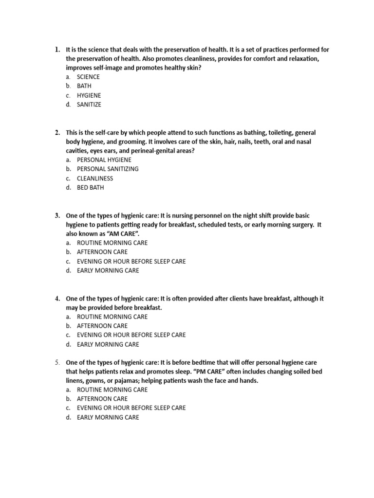 Funda Lab Reviewer | PDF | Hygiene | Bathing